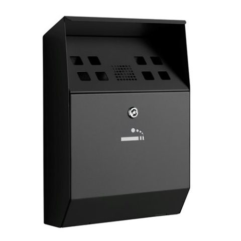 Black wall Mounted Cigarette Bin - Harper Hardware
